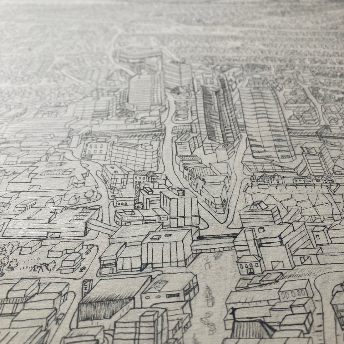 The Wollongong Map - Black & White
